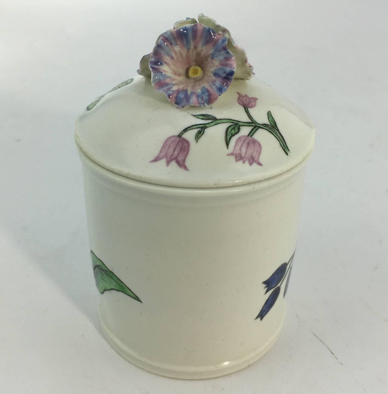 Chantilly Pomade Pot with Rare Holzschnittblumen 'Woodcut Flowers ...
