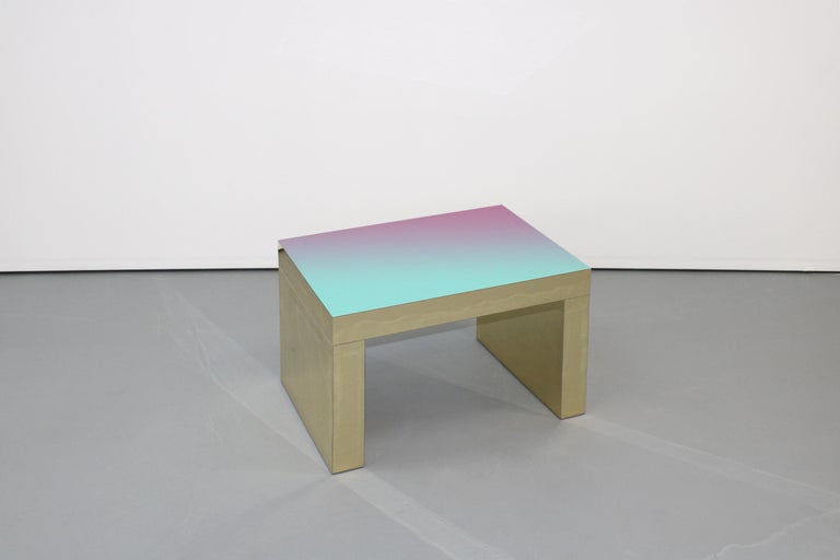 Gradient Bench/Coffee Table Violet-Azure Gaby Aluminium by Chapel ...