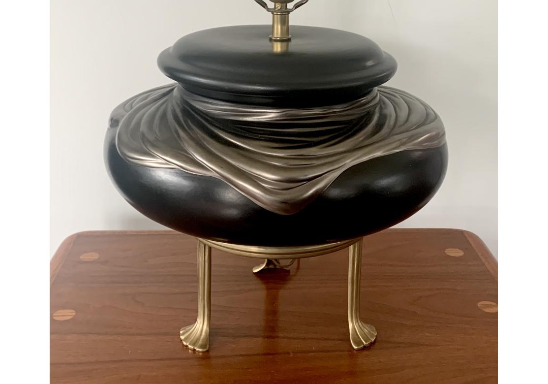 Chapman 1984 Ceramic and Brass Jar Form Table Lamp For Sale at 1stDibs