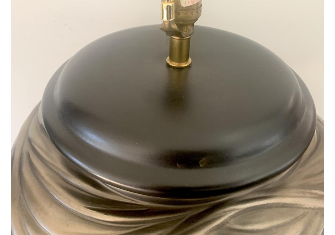 Chapman 1984 Ceramic and Brass Jar Form Table Lamp For Sale at 1stDibs