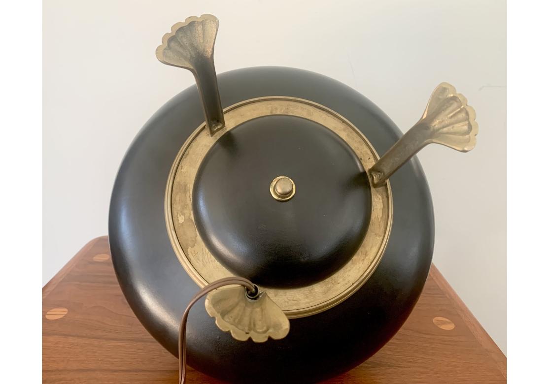 Chapman 1984 Ceramic and Brass Jar Form Table Lamp For Sale at 1stDibs
