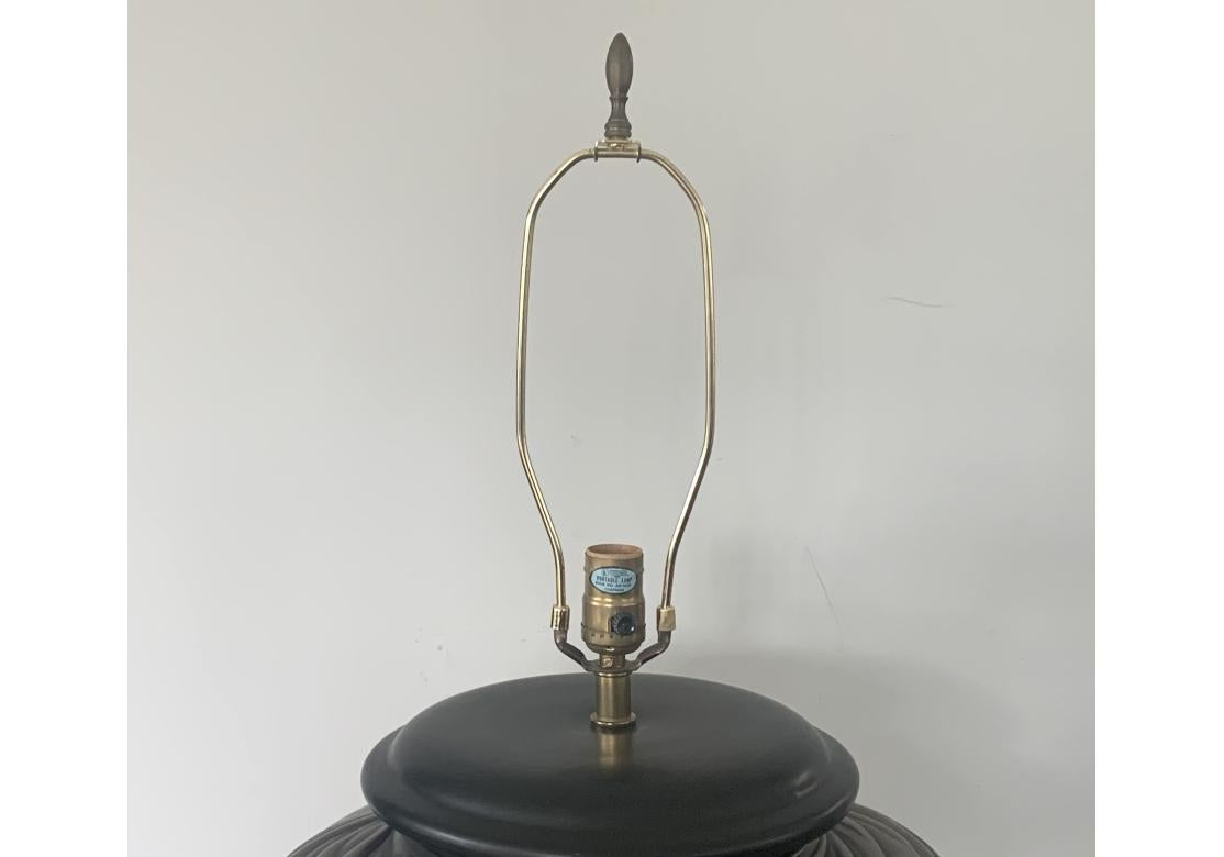 Chapman 1984 Ceramic and Brass Jar Form Table Lamp For Sale at 1stDibs