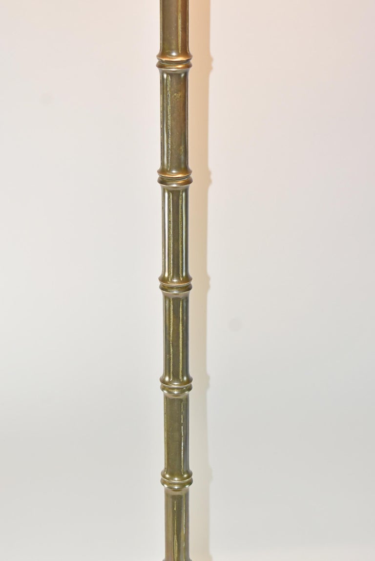 Chapman Brass Bamboo Floor Lamp For Sale at 1stDibs