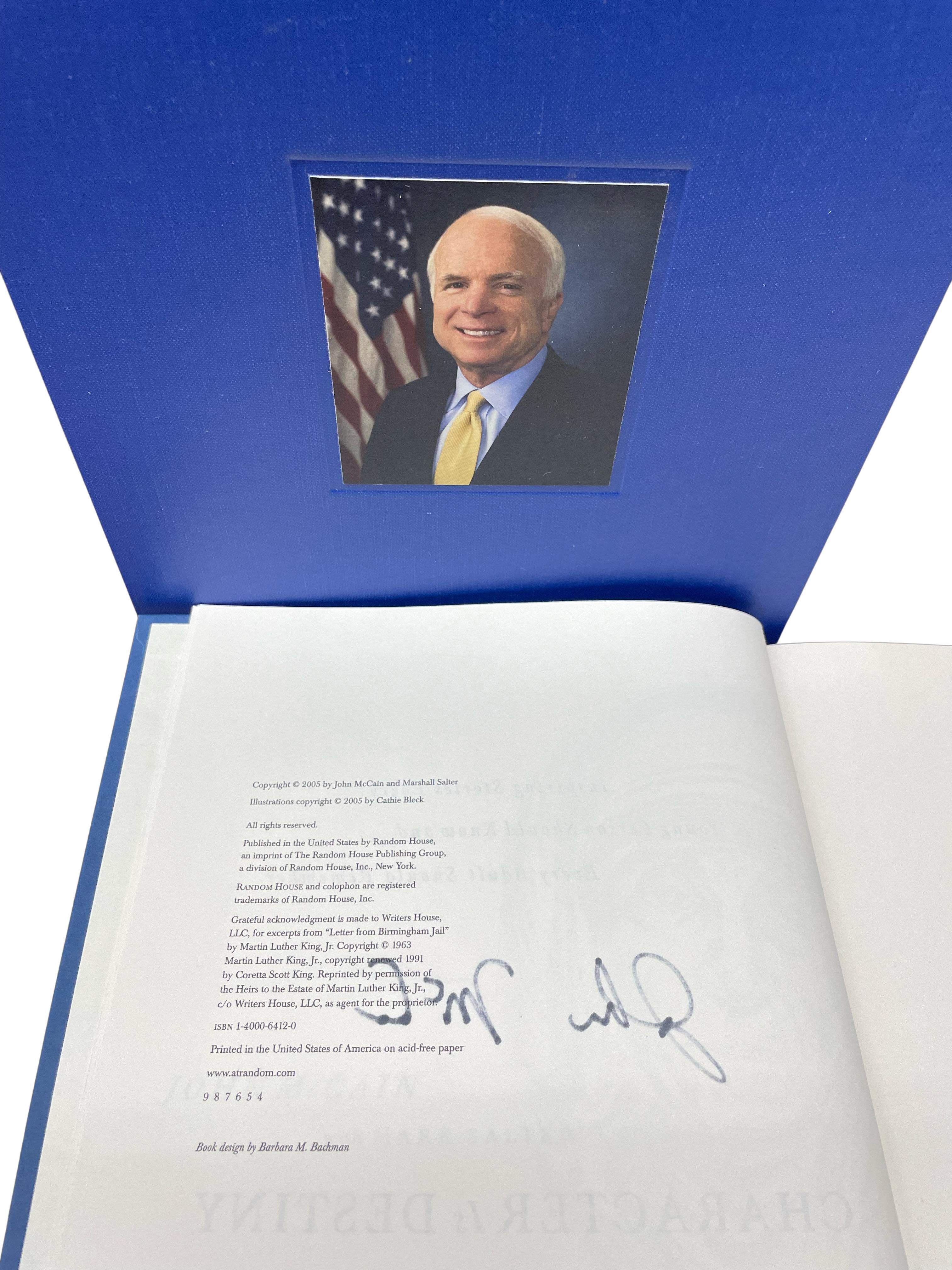 Character Is Destiny, Signed by John McCain, First Edition, Later ...