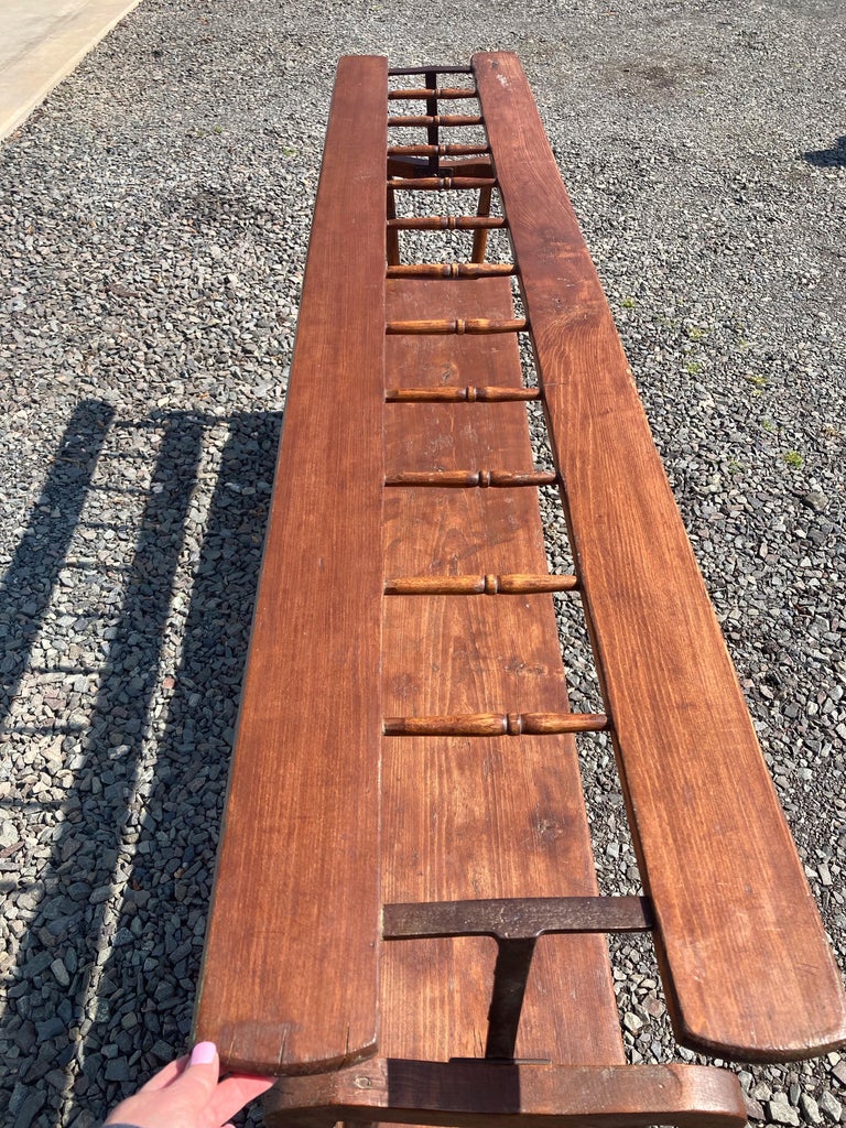 Character Rich Rare Flip Back Meetinghouse Bench at 1stDibs