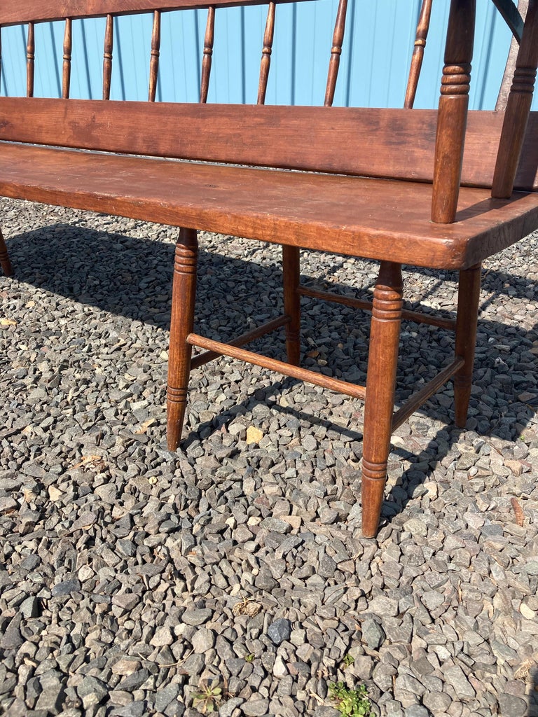 Character Rich Rare Flip Back Meetinghouse Bench at 1stDibs