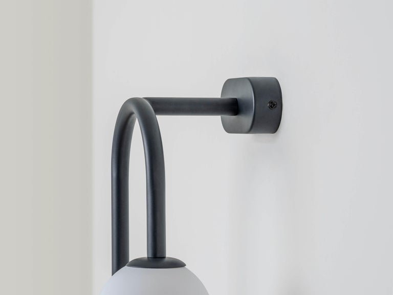 Charcoal Drop Curve Wall Light For Sale at 1stDibs