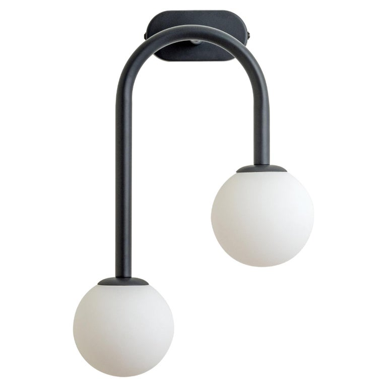 Charcoal Drop Curve Wall Light For Sale at 1stDibs