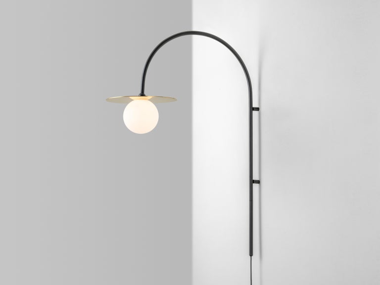 Charcoal Grey Arch Wall Light For Sale at 1stDibs