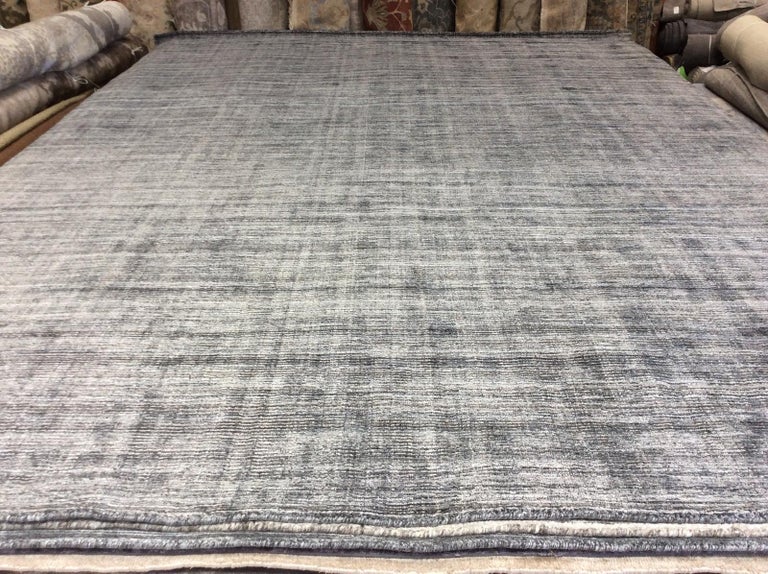 Charcoal Loop and Cut Area Rug For Sale at 1stDibs