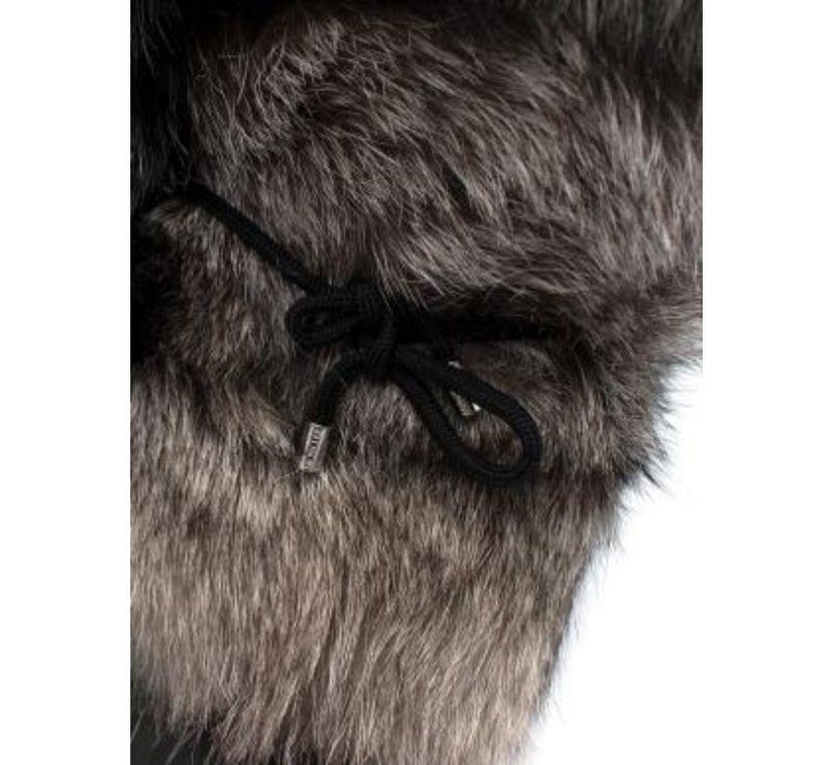 Moncler Charcoal Venus Fur-Trimmed Moon Boots at 1stDibs | fur moon ...