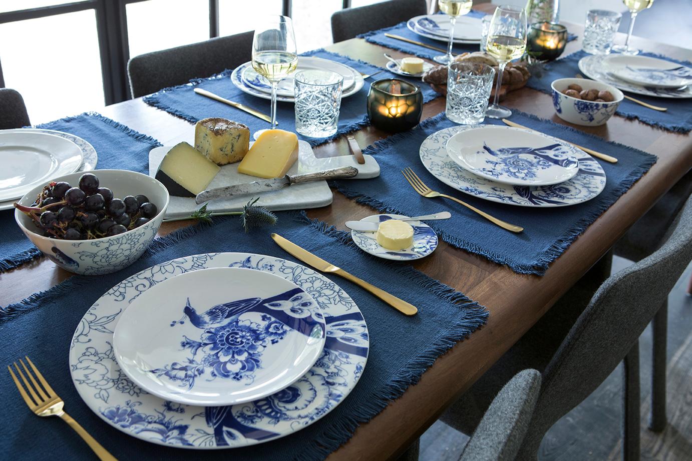 Charger plates Set of 6 porcelain plates birds flower motif by Royal ...