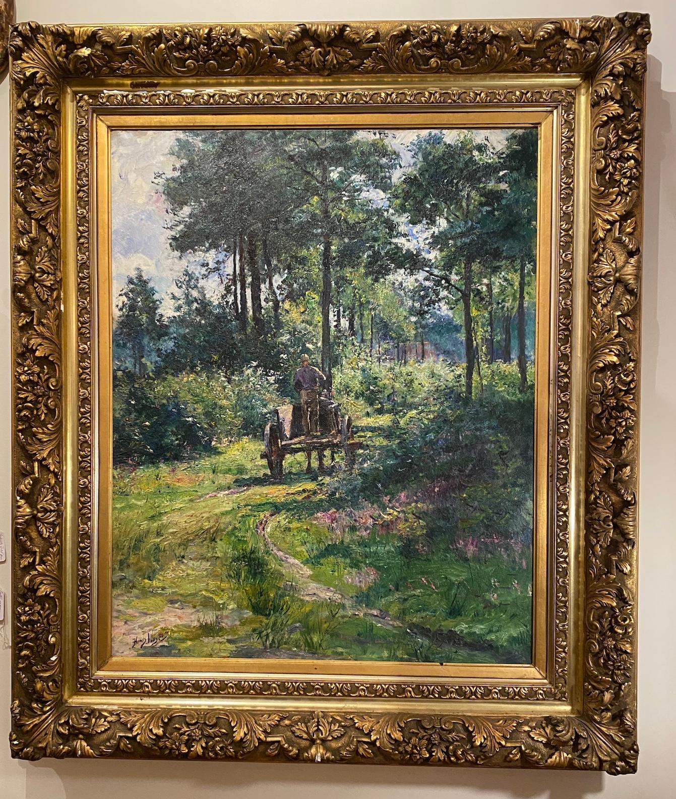 “Chariot Attele Dans La Futaie”. Henri Luyten For Sale at 1stDibs