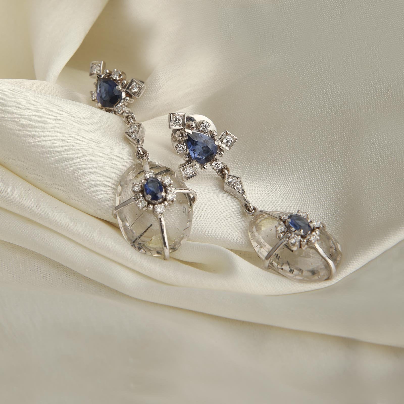 Moi Firdos Pearl Ruby and Gold Earrings For Sale at 1stDibs
