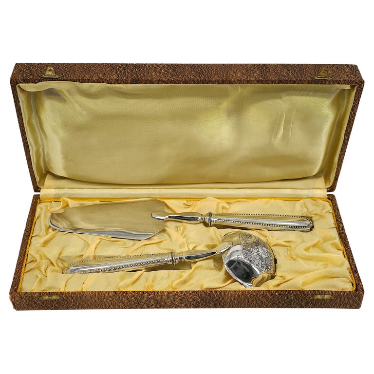 Charles Duchene French Art Deco Silver Plated Dessert Service Cutlery ...