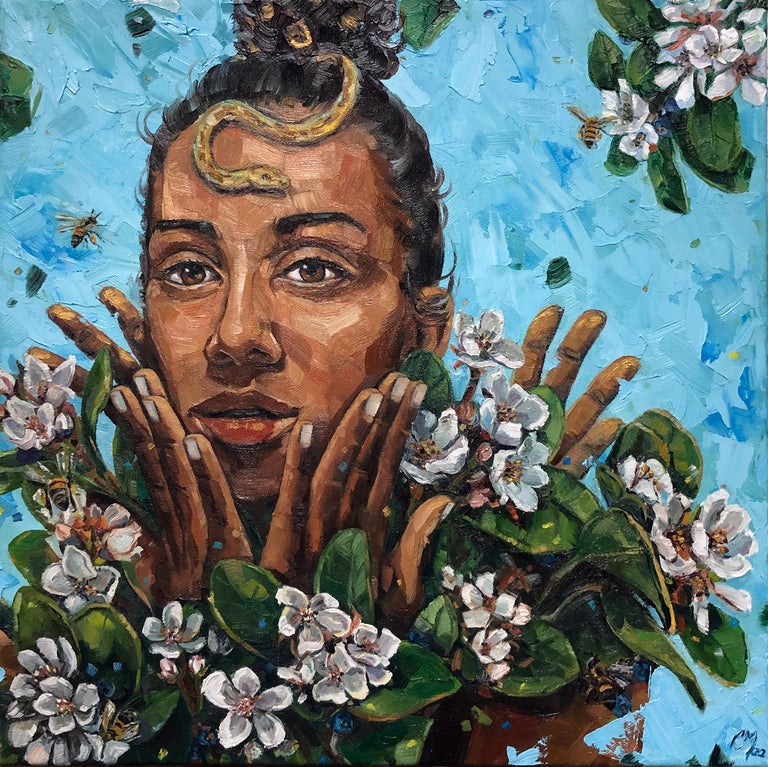 Charlene Mosley - Surrealist Portrait, "Réveille Mon Amour" For Sale at ...