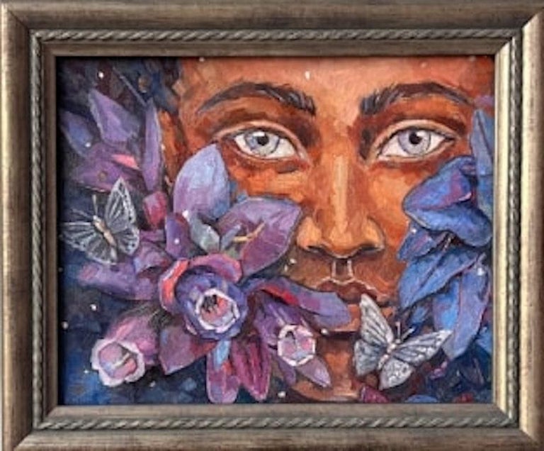 Charlene Mosley - Colorful Oil Painting, "Curiosity" For Sale at 1stDibs
