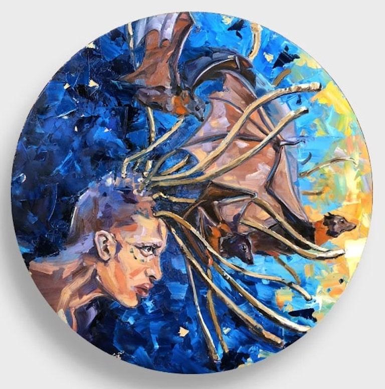 Charlene Mosley - Expressionist Painting Titled "Pushing Forward" For ...