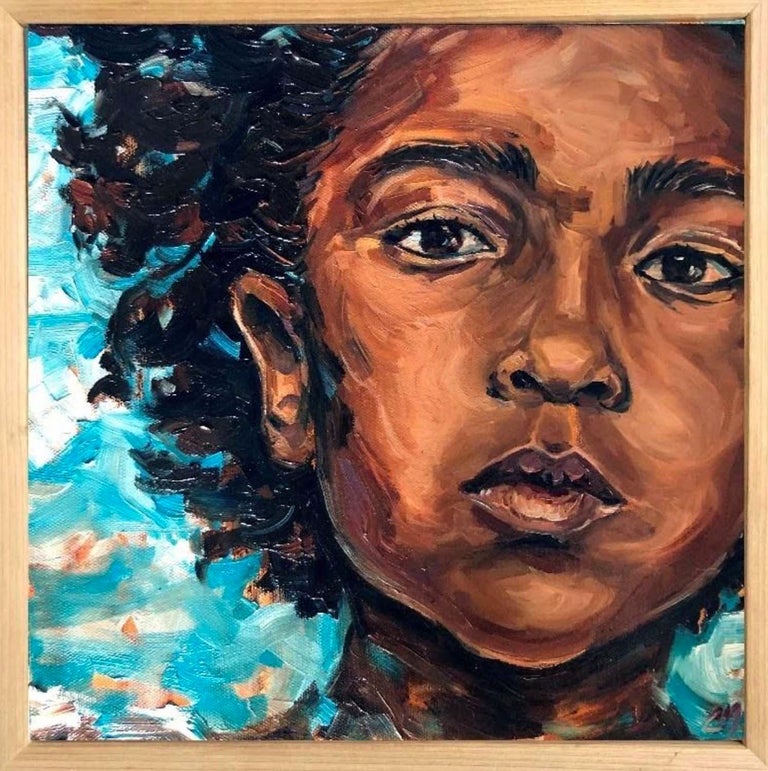 Charlene Mosley - Surrealist Portrait Titled, "Shine" For Sale at 1stDibs