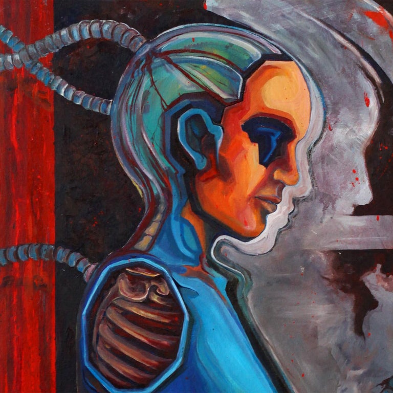 Charlene Mosley - Surrealist Figurative Painting, "Repair" For Sale at ...