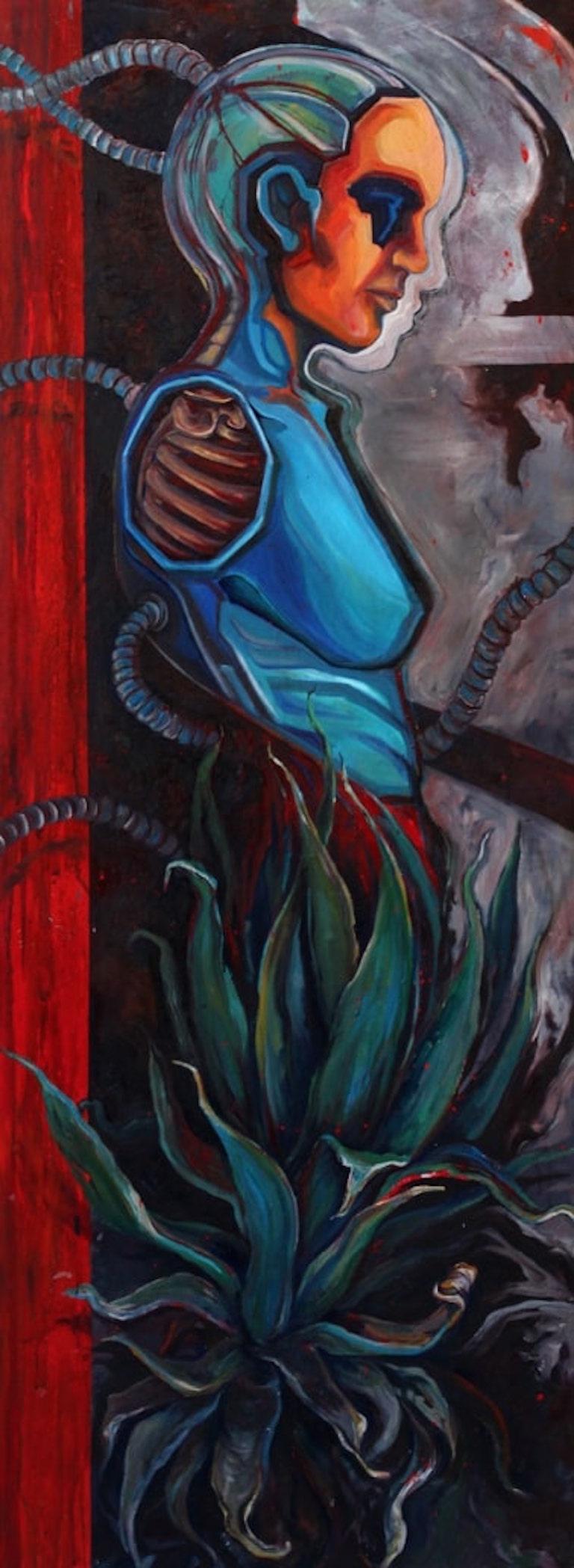 Charlene Mosley - Surrealist Figurative Painting, "Repair" For Sale at ...