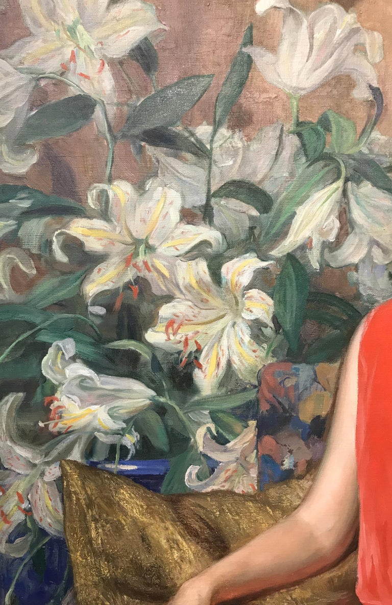 Charles Allan Winter - Portrait of Elizabeth Oakes For Sale at 1stDibs