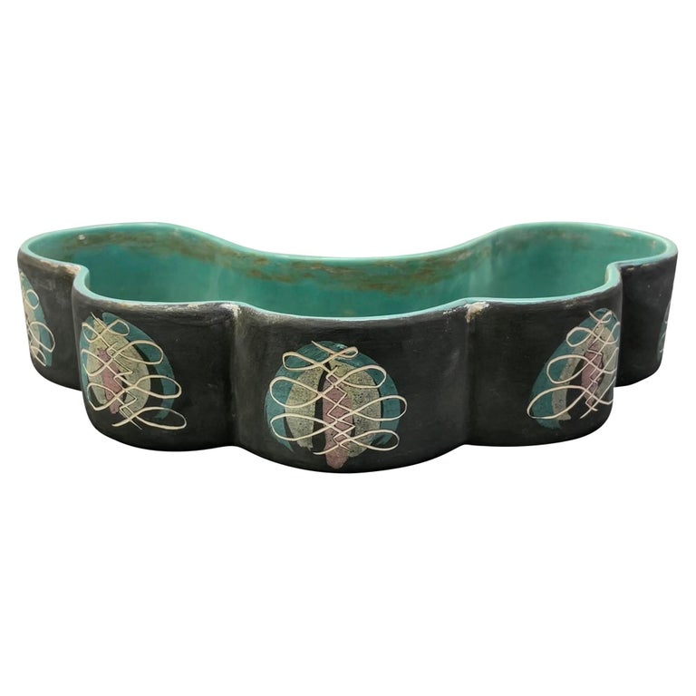 Charles and Alice Smith Chalice California Pottery "Mardi Gras" Curved ...