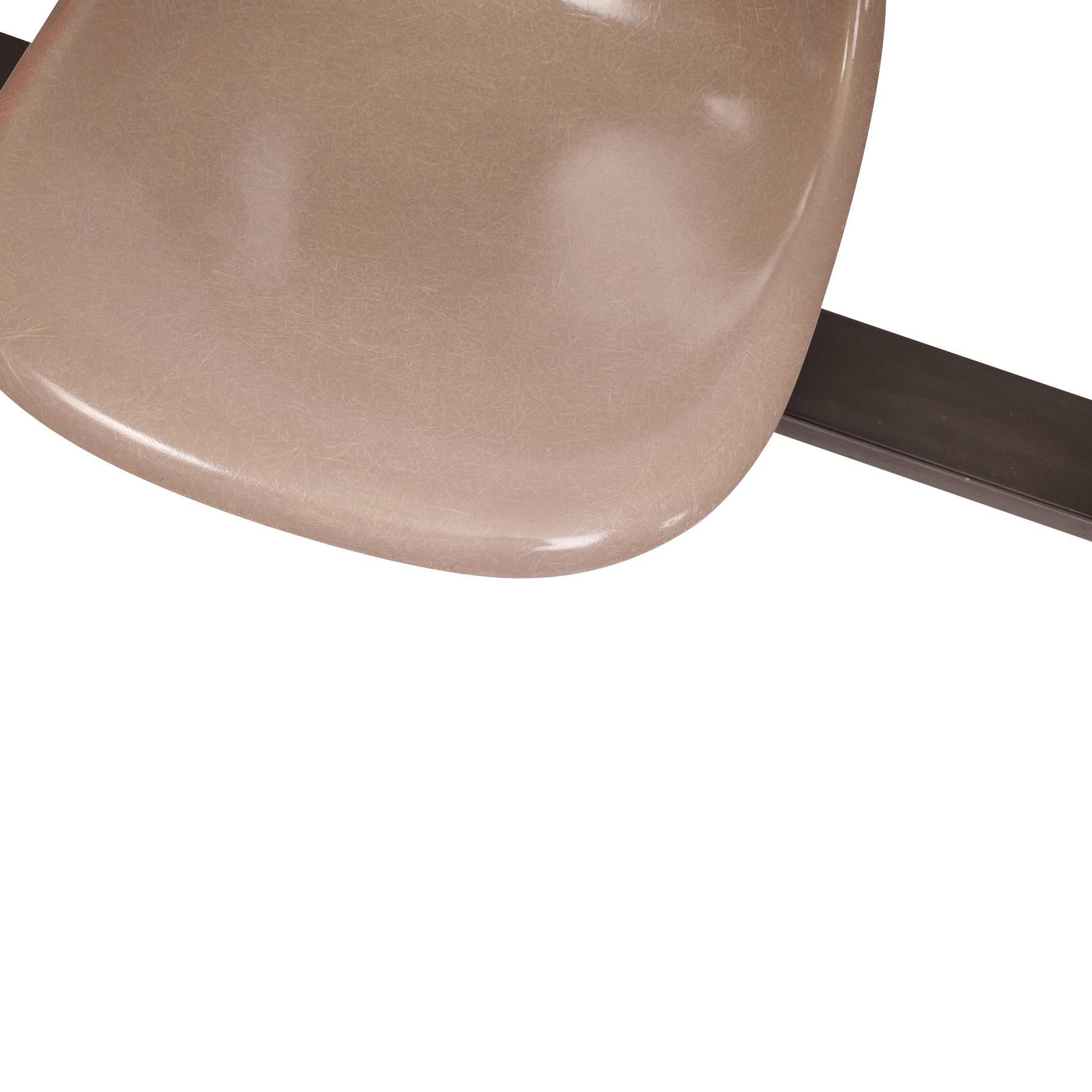 Charles and Ray Eames Fiberglass Shell Bench For Sale at 1stDibs