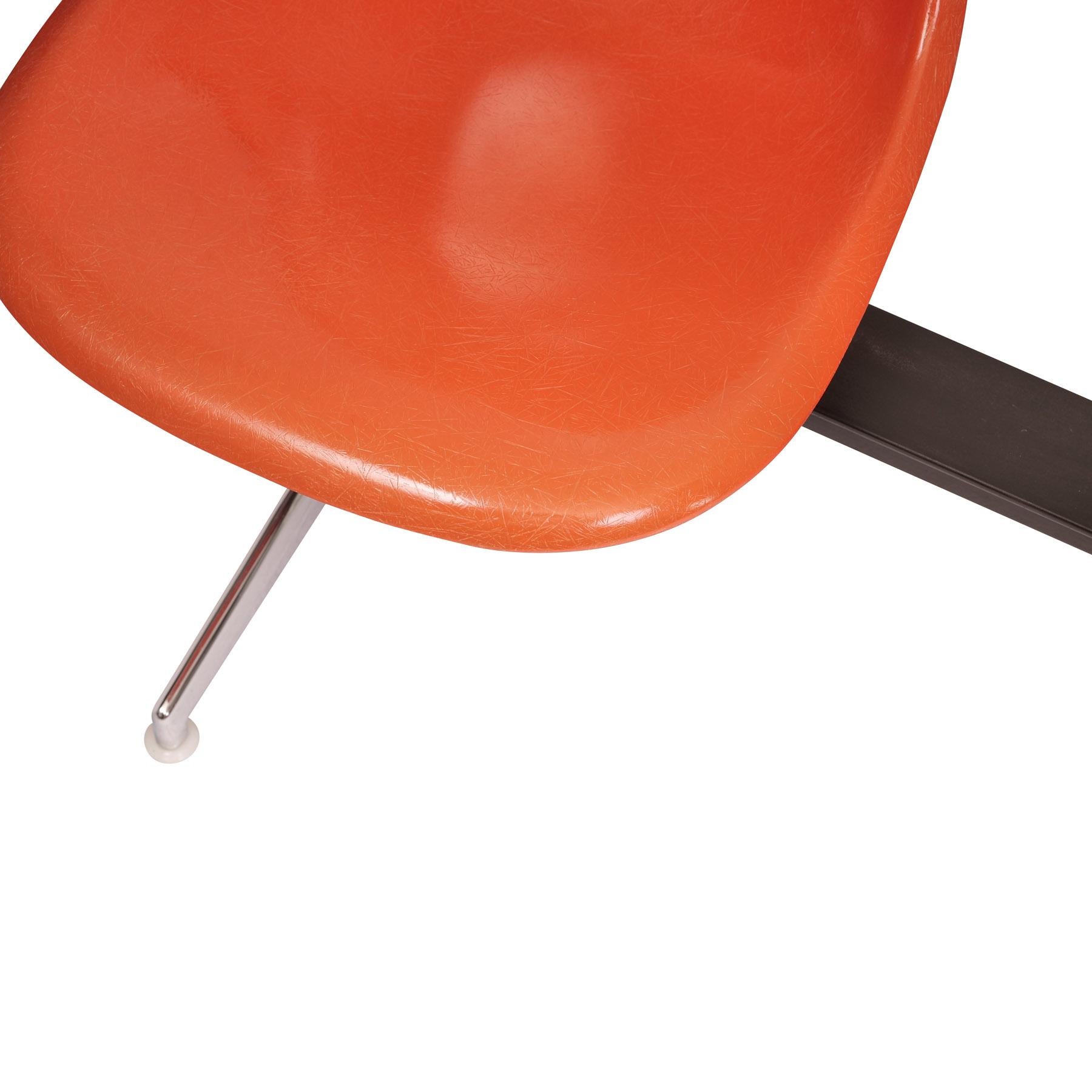 Charles and Ray Eames Fiberglass Shell Bench For Sale at 1stDibs