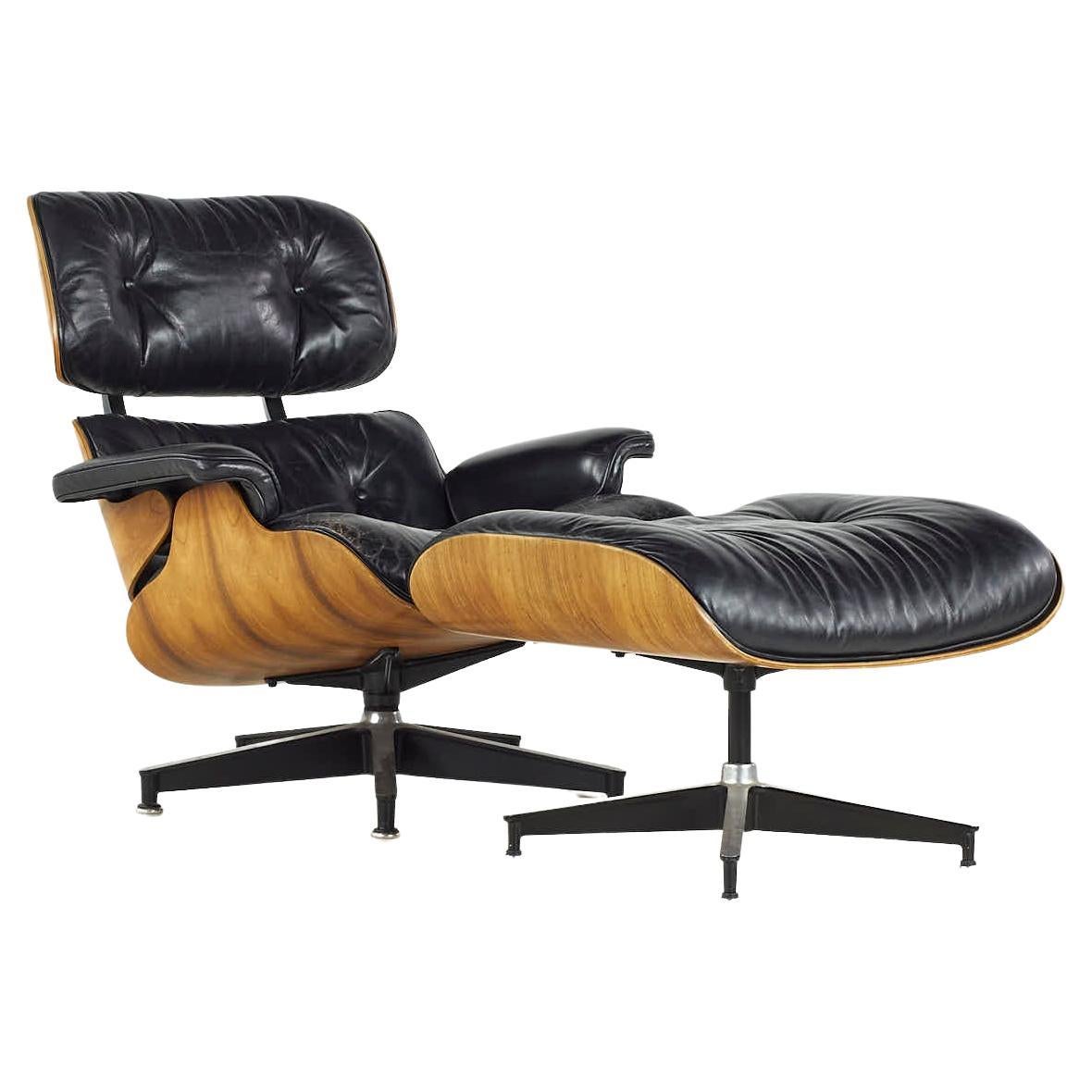 Midcentury Eames Style Lounge Chair and Ottoman at 1stDibs