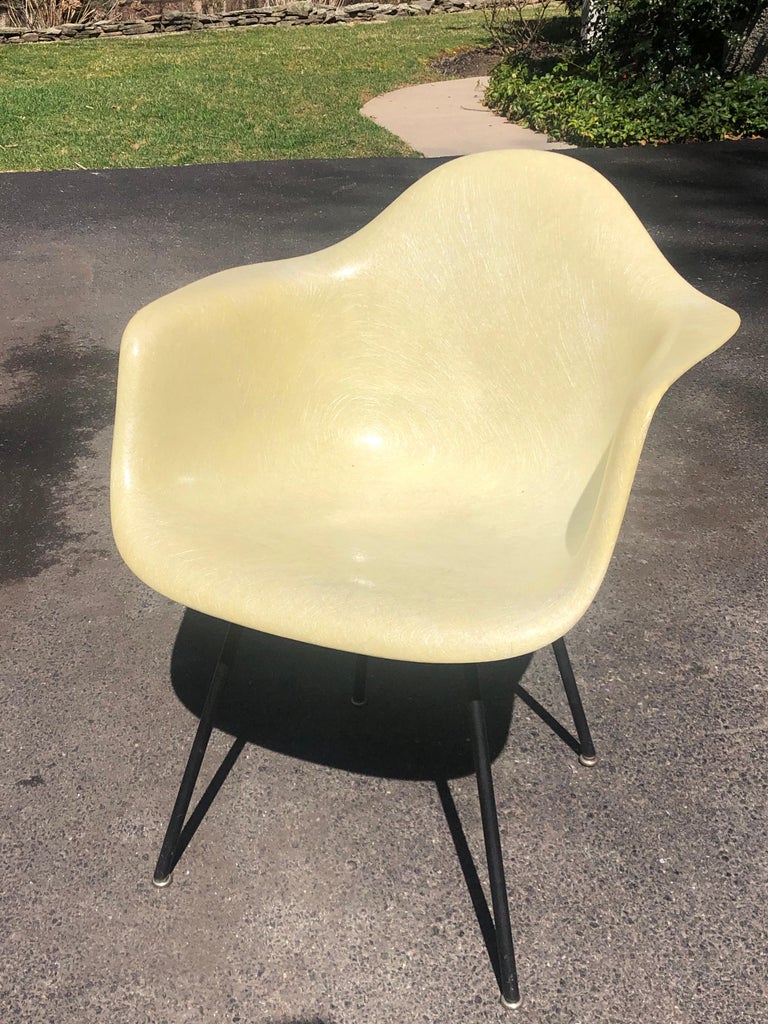 Charles and Ray Eames LAX Yellow Fiberglass Shell Chair for Herman ...