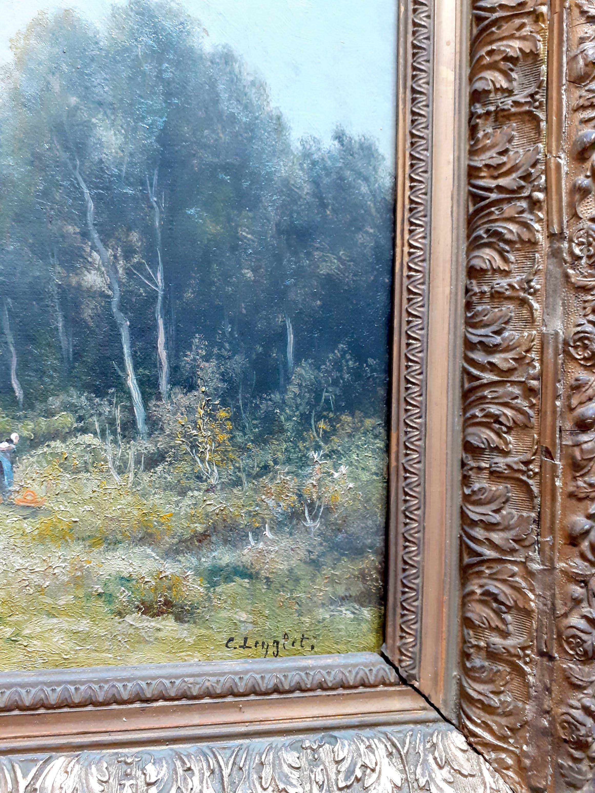 Charles Antoine Lenglet - Barbizon landscape French 19th Century ...