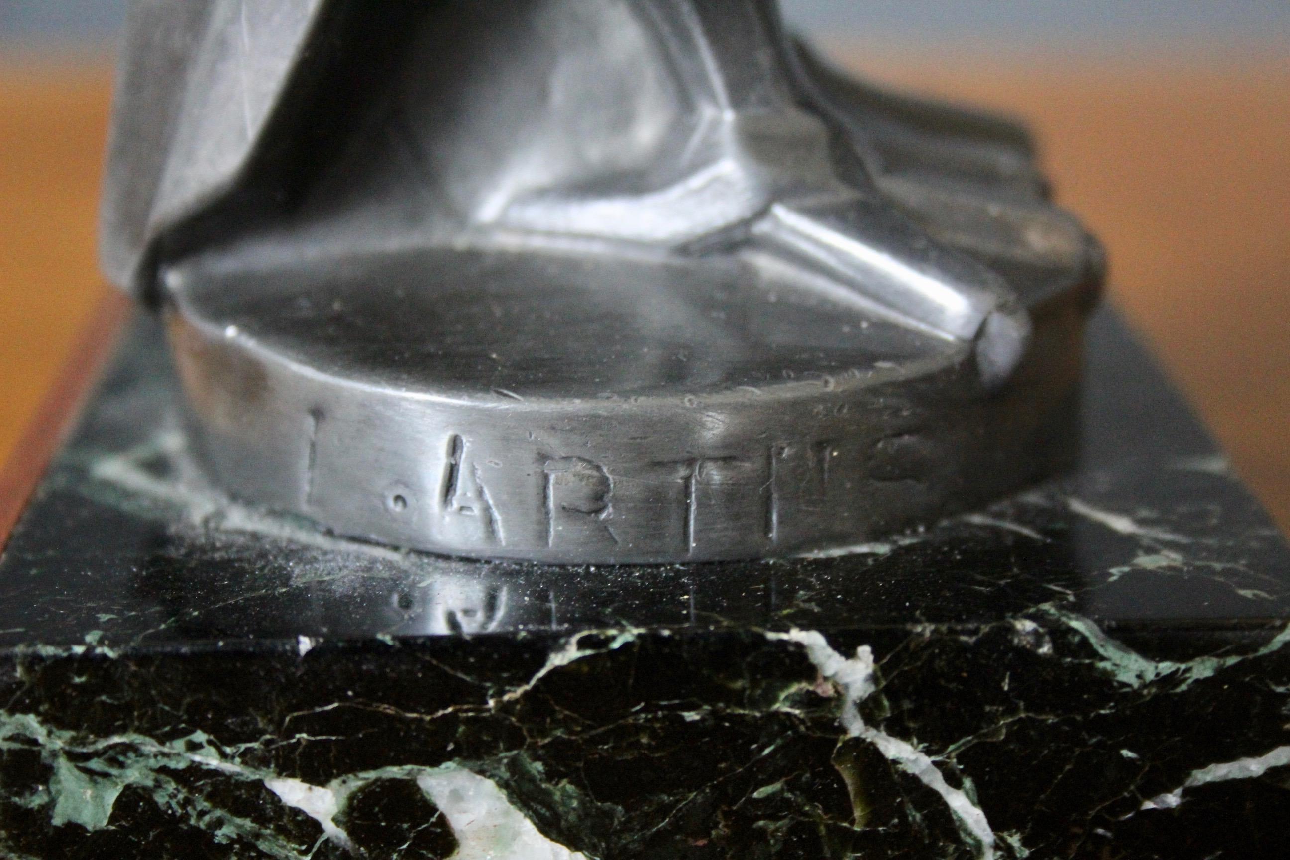 Charles Artus Art Deco Pelican Sculpture Signed For Sale at 1stDibs