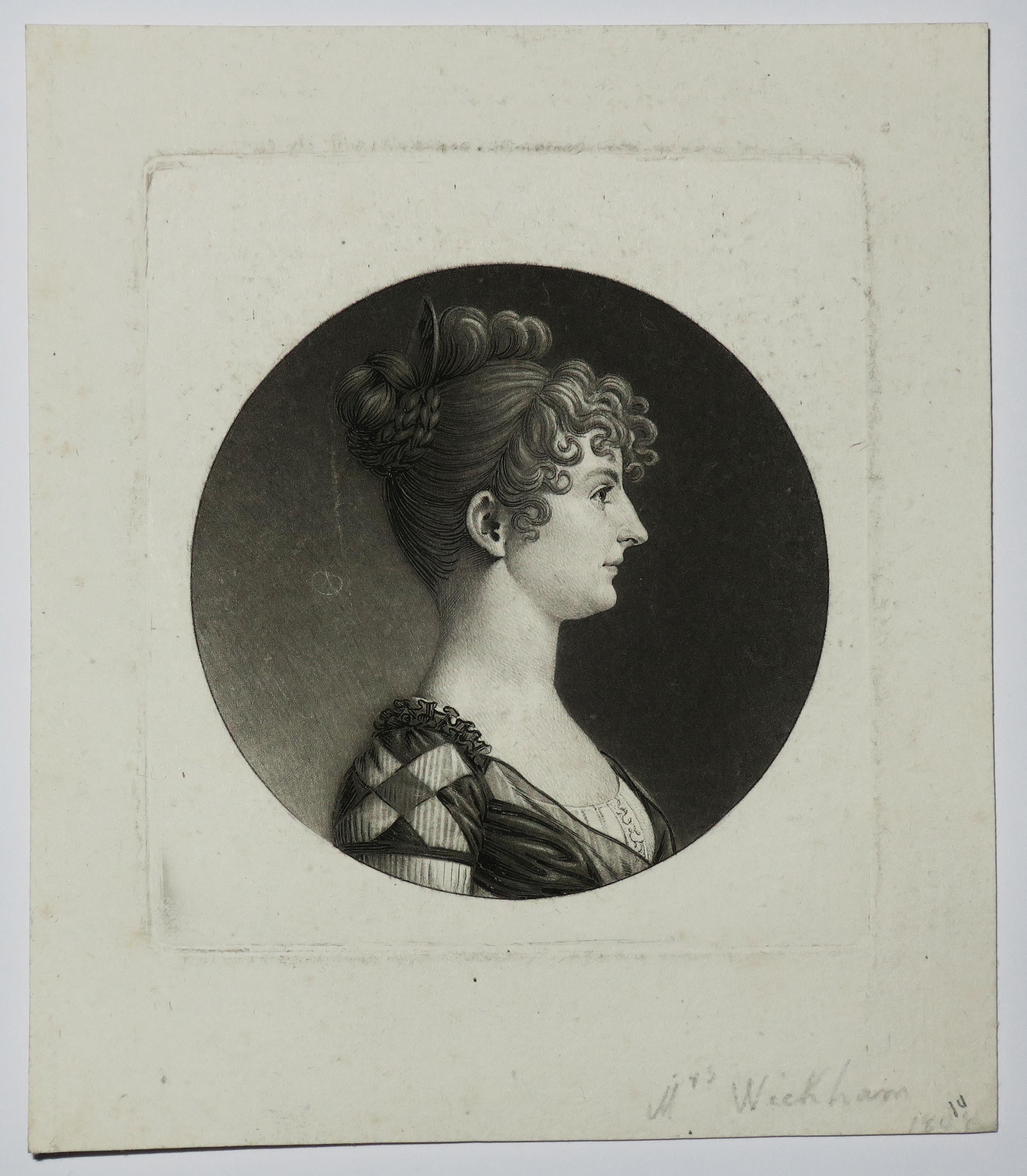 Charles Balthazar Julien Fevret de Saint-Memin - Portrait d'Elizabeth ...