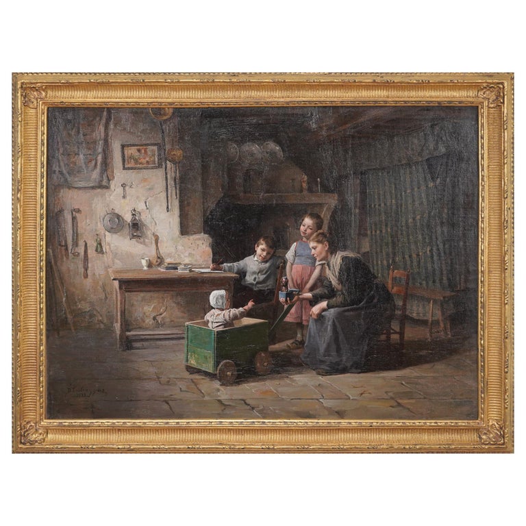 Charles Bertrand D'Entraygues - Family in an Interior For Sale at 1stDibs