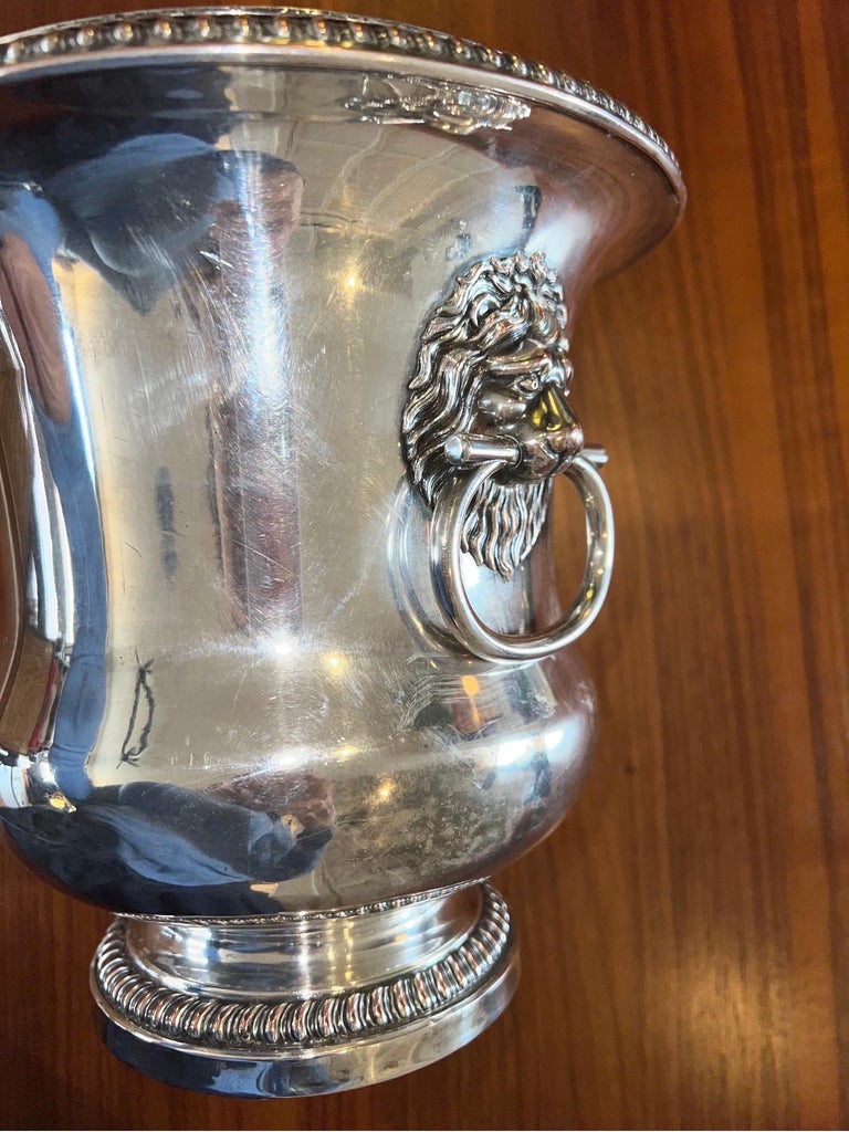 Charles Boyton 1890s Silver Plated Drink/Champagne Bucket with Liner ...