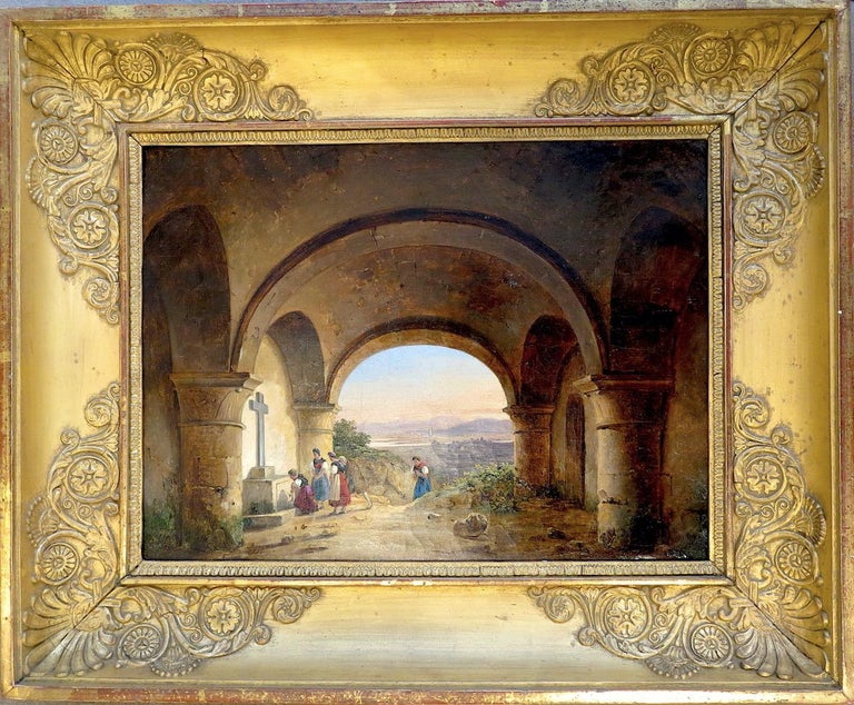 Charles Caïus RENOUX - The pilgrimage under the crypt For Sale at 1stDibs