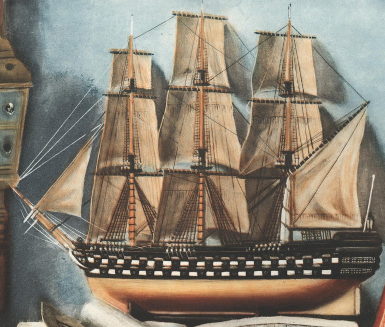 Charles Cerny - Maritime Still Life with Maps, Charts and a Telescope ...