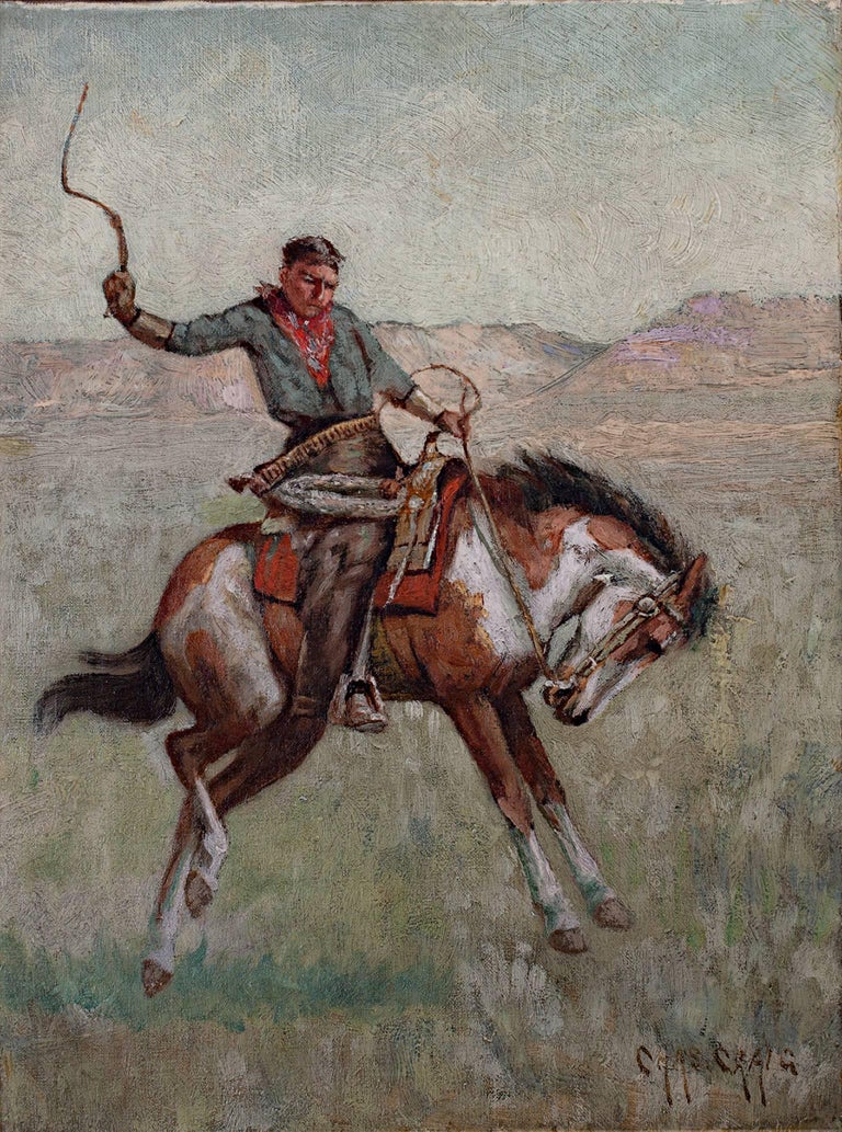 Charles Craig - "Native American on Horseback" and "Cowboy on Horseback ...