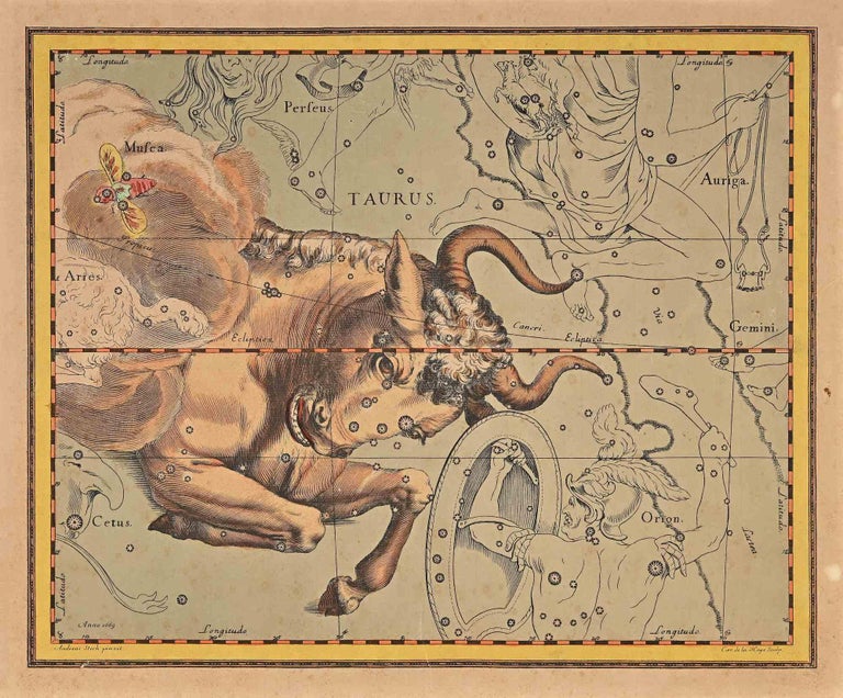 Charles de la Haye - Taurus - Original Etching by Charles De la Haye ...