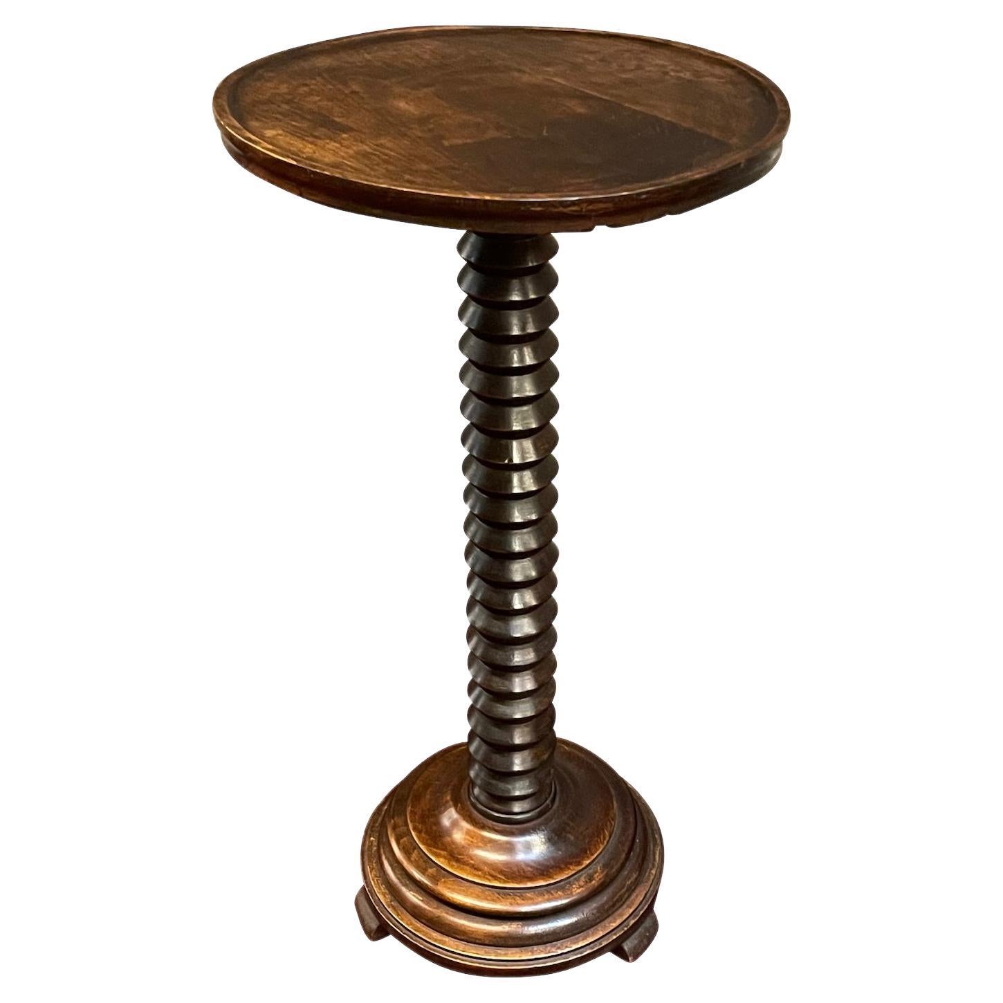 Charles Dudouyt Inspired Oak Gueridon For Sale at 1stDibs