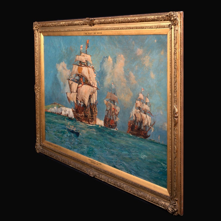 Charles Edward Dixon 1 - The Queen's Ships off Dover Circa 1588, 19th ...