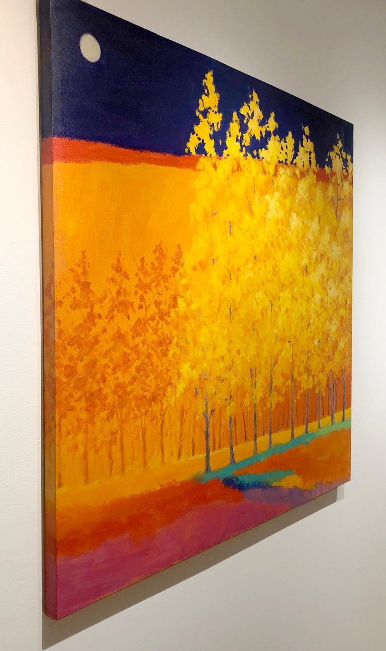 Charles Emery Ross - C.E. Ross, "Golden", Colorful Contemporary Tree ...