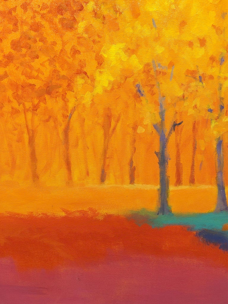 Charles Emery Ross - C.E. Ross, "Golden", Colorful Contemporary Tree ...