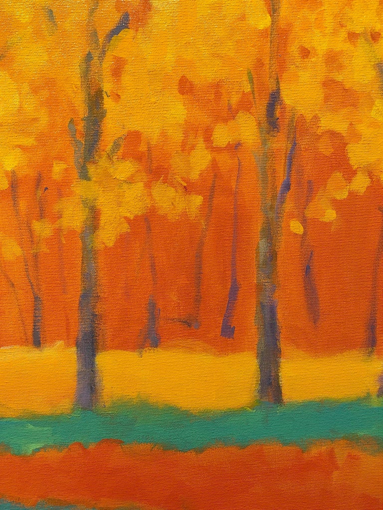 Charles Emery Ross - C.E. Ross, "Golden", Colorful Contemporary Tree ...