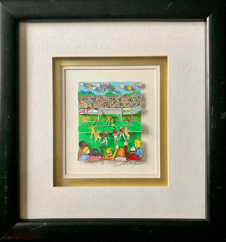 Charles Fazzino - "Soccer" For Sale at 1stDibs