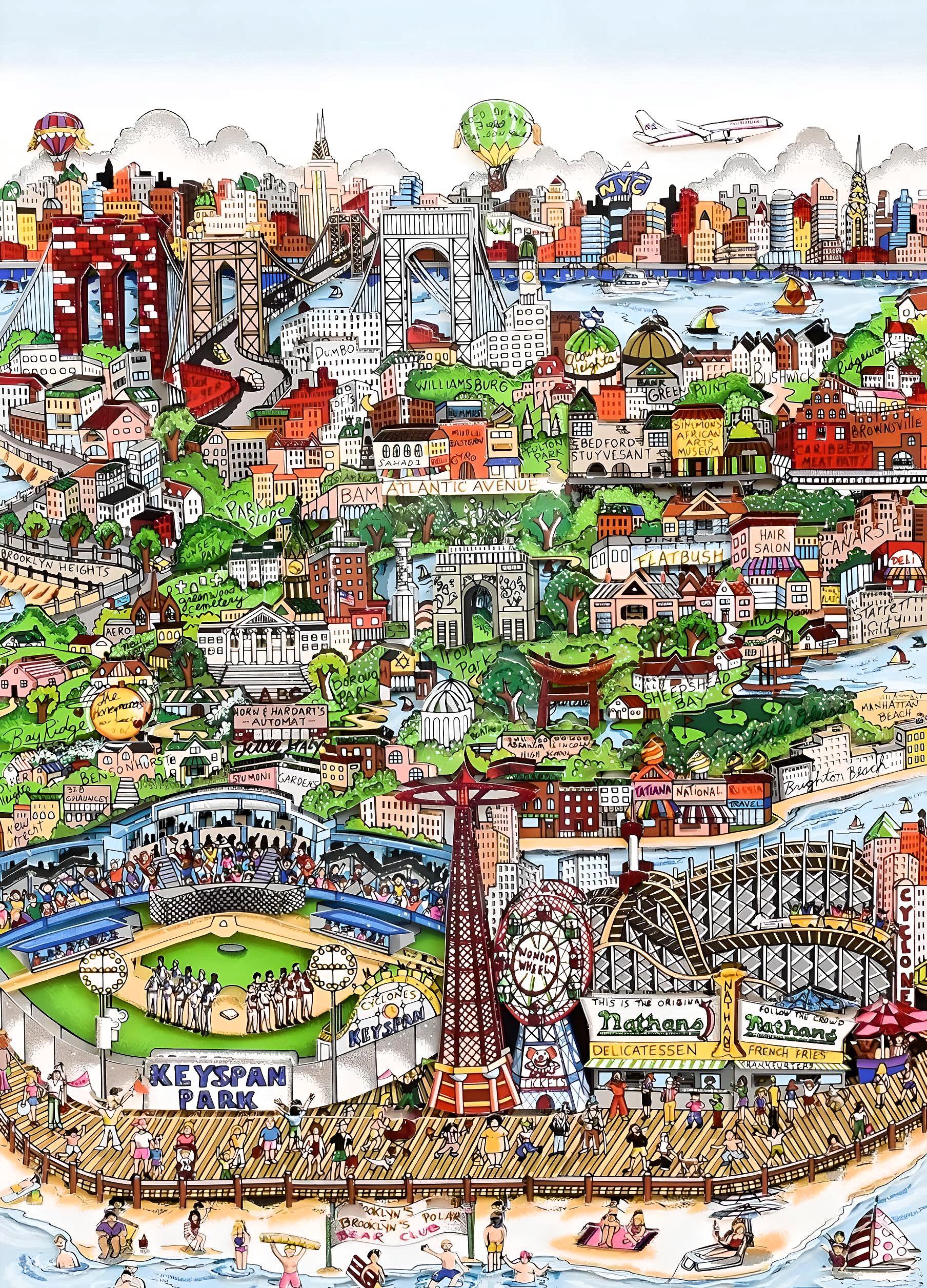 Charles Fazzino - Take the B-Train, 3D artwork, Charles Fazzino For ...