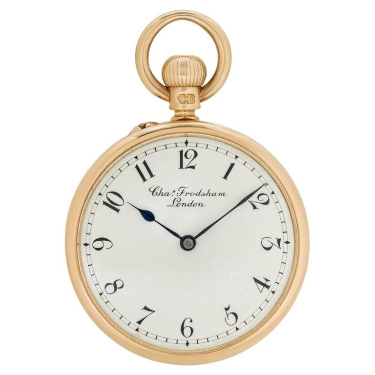 Charles Frodsham Gold Keyless Lever Pocket Watch, circa 1890s For Sale ...