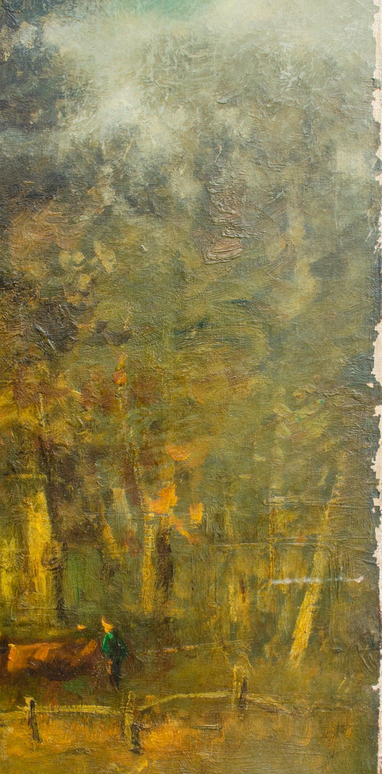 Charles Henry Miller - Impressionist Painting of Cows and Trees by C.H ...