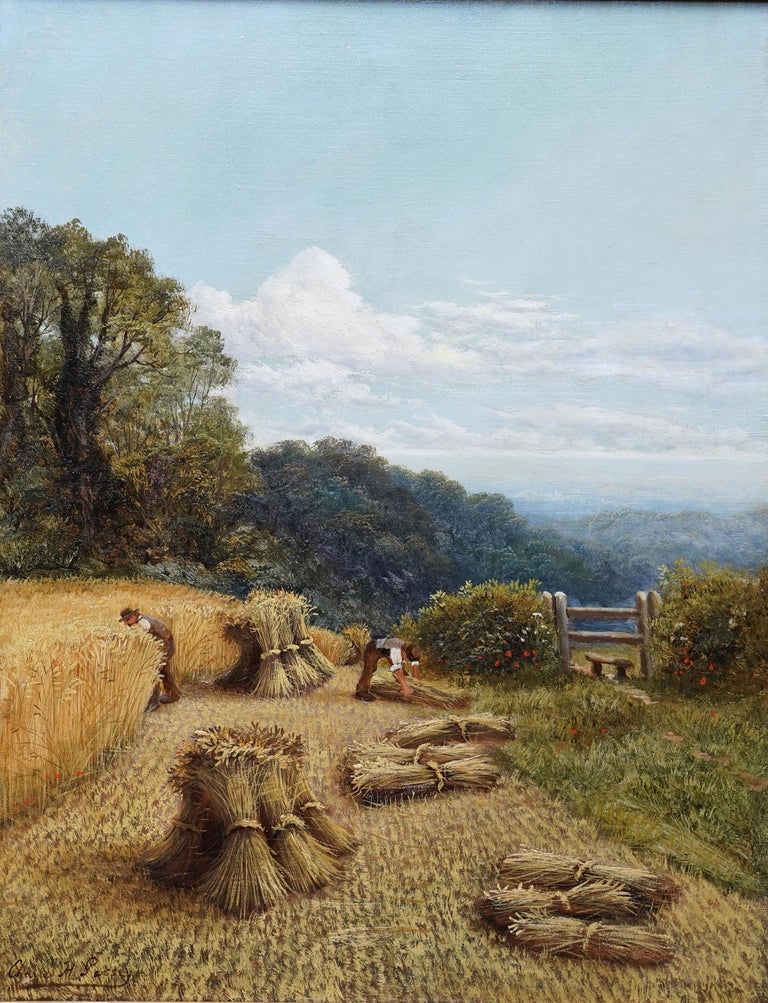 Charles Henry Passey - Victorian Harvest Landscape - British art ...